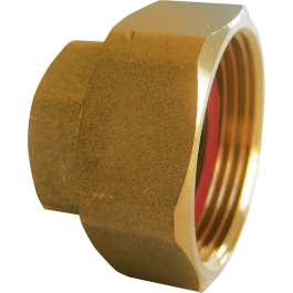 Raccord laiton 2 pièces à portée plate à visser femelle-femelle